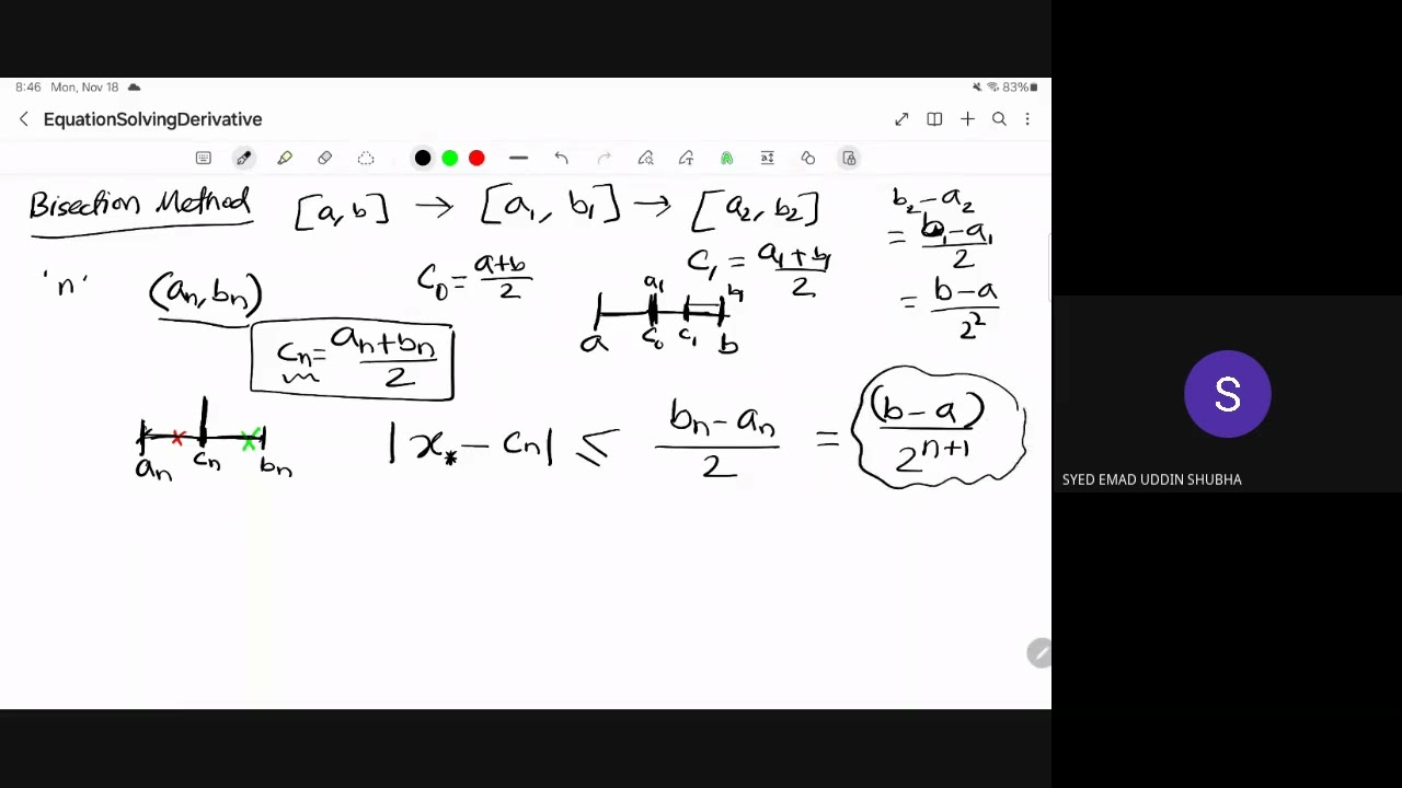 Error Analysis (Root Finding), Numerical Differentiation