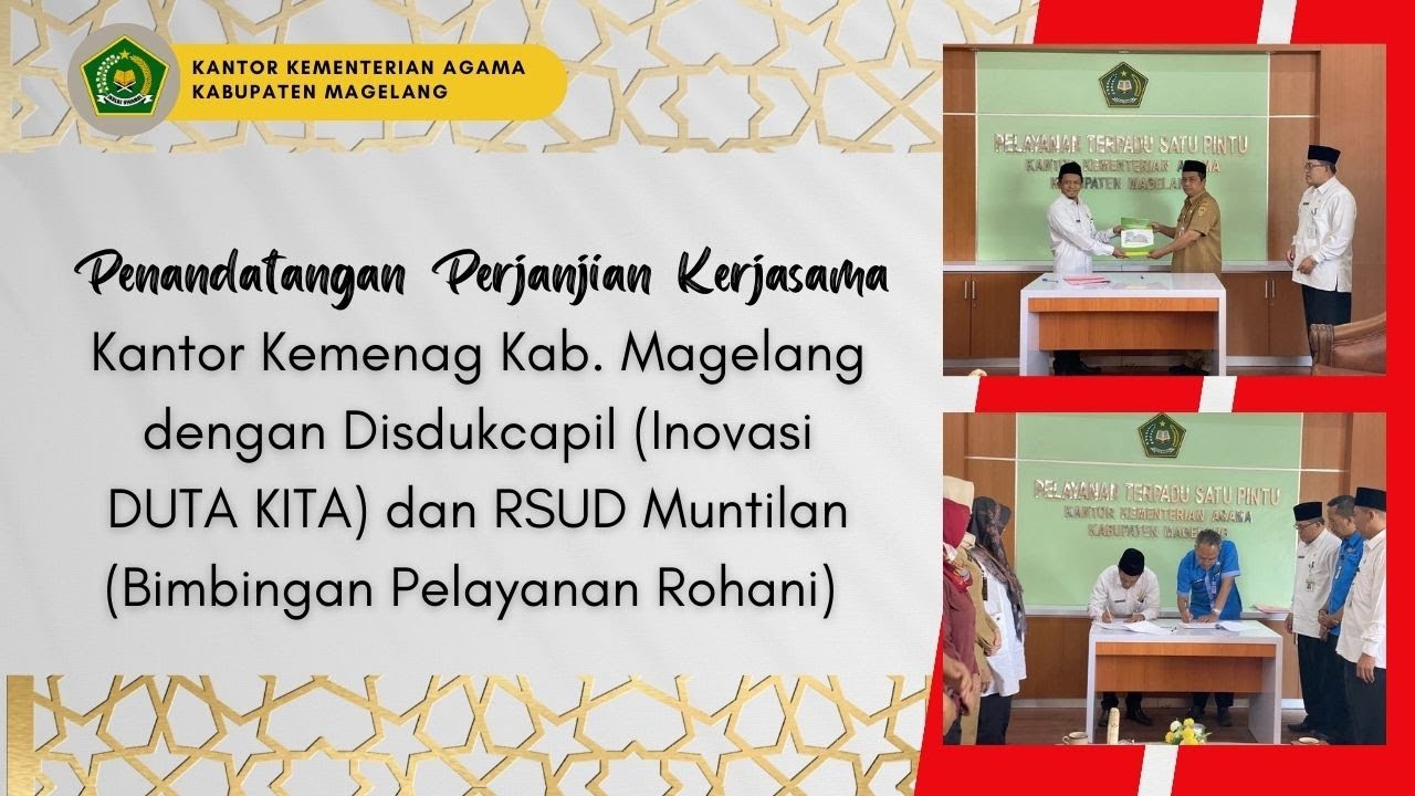 Penandatanganan Perjanjian Kerjasama (PKS) Inovasi Duta Kita dan Bimbingan Pelayanan Rohani