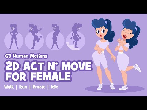 2D Act and Move for Female - Cartoon Animator/Animation - Reallusion Content Store