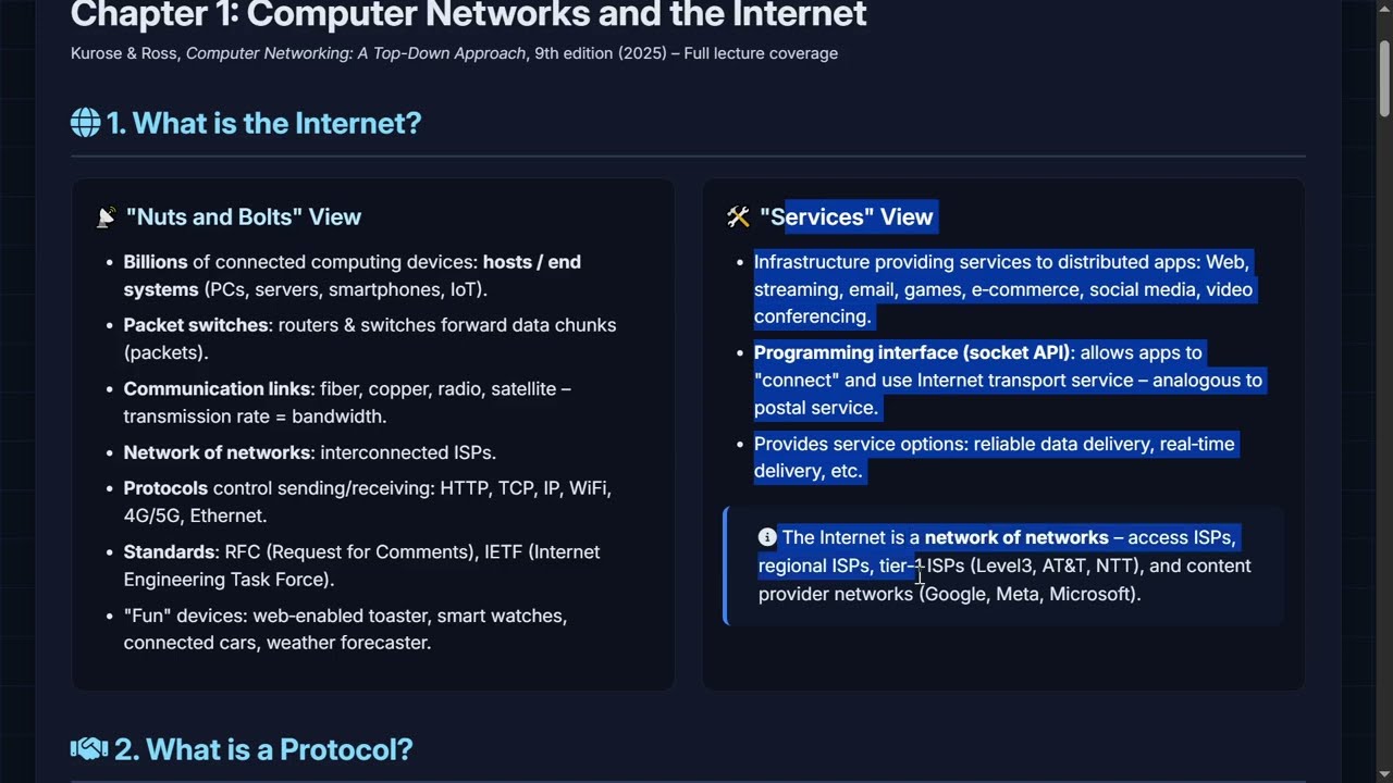 Computer Networks and the Internet | Chapter 1 part 1 | Computer Networking