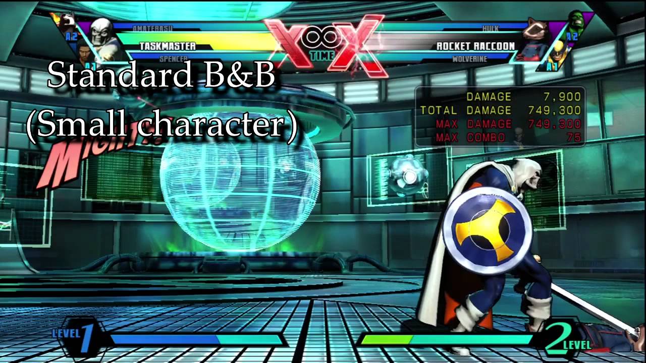 UMvC3: Taskmaster basic solo combos.