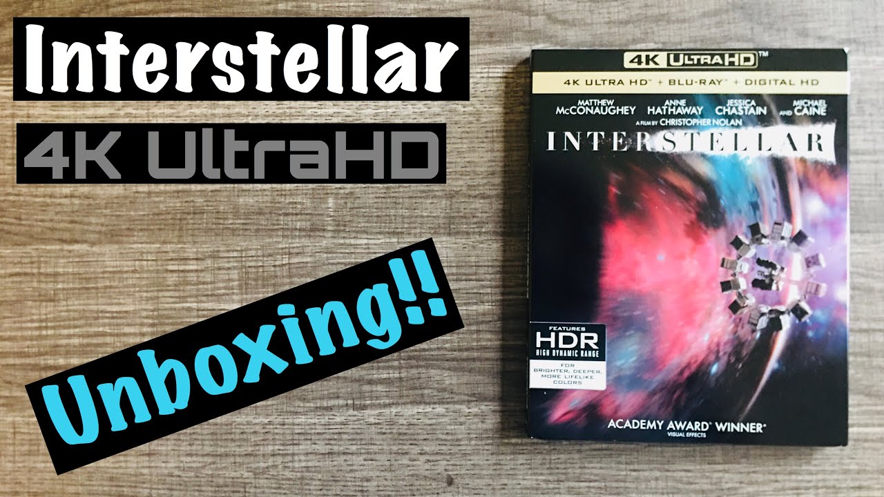 Interstellar 4K UltraHD Blu-Ray Unboxing!! Matthew McConaughey Anne Hathaway Christopher Nolan