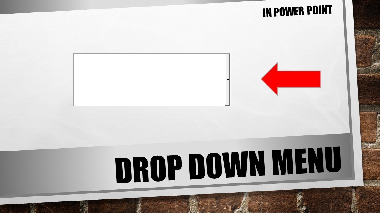 How to: Make a drop down menu in power point