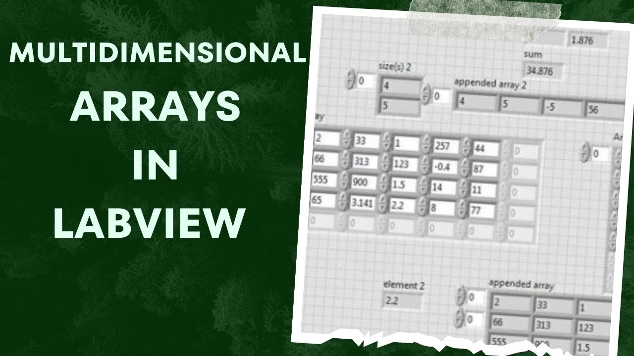 LabVIEW Tutorial - Multidimensional Arrays in LabVIEW