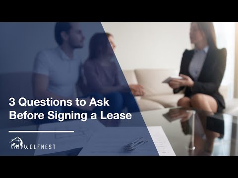 3 Questions to Ask Before Signing a Lease