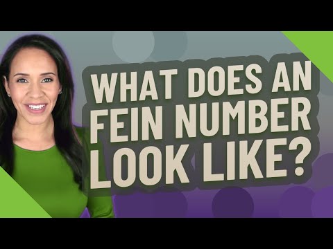 What does an Fein number look like?