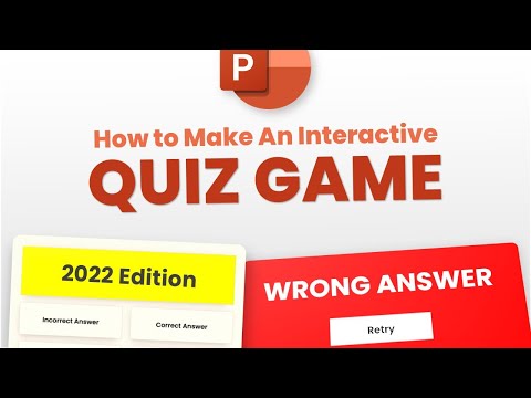 How to make an Interactive PowerPoint Quiz Game Template in 2022 (Free Download)