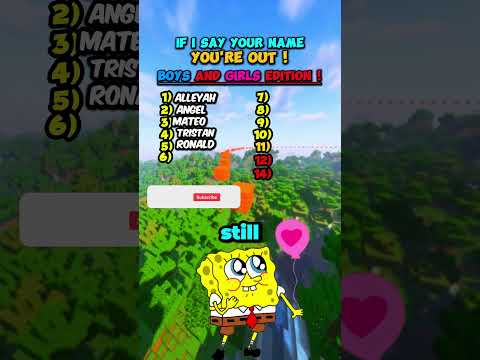 If I Guess Your Name You Are Out!😝 #spongebob #quiz #shorts