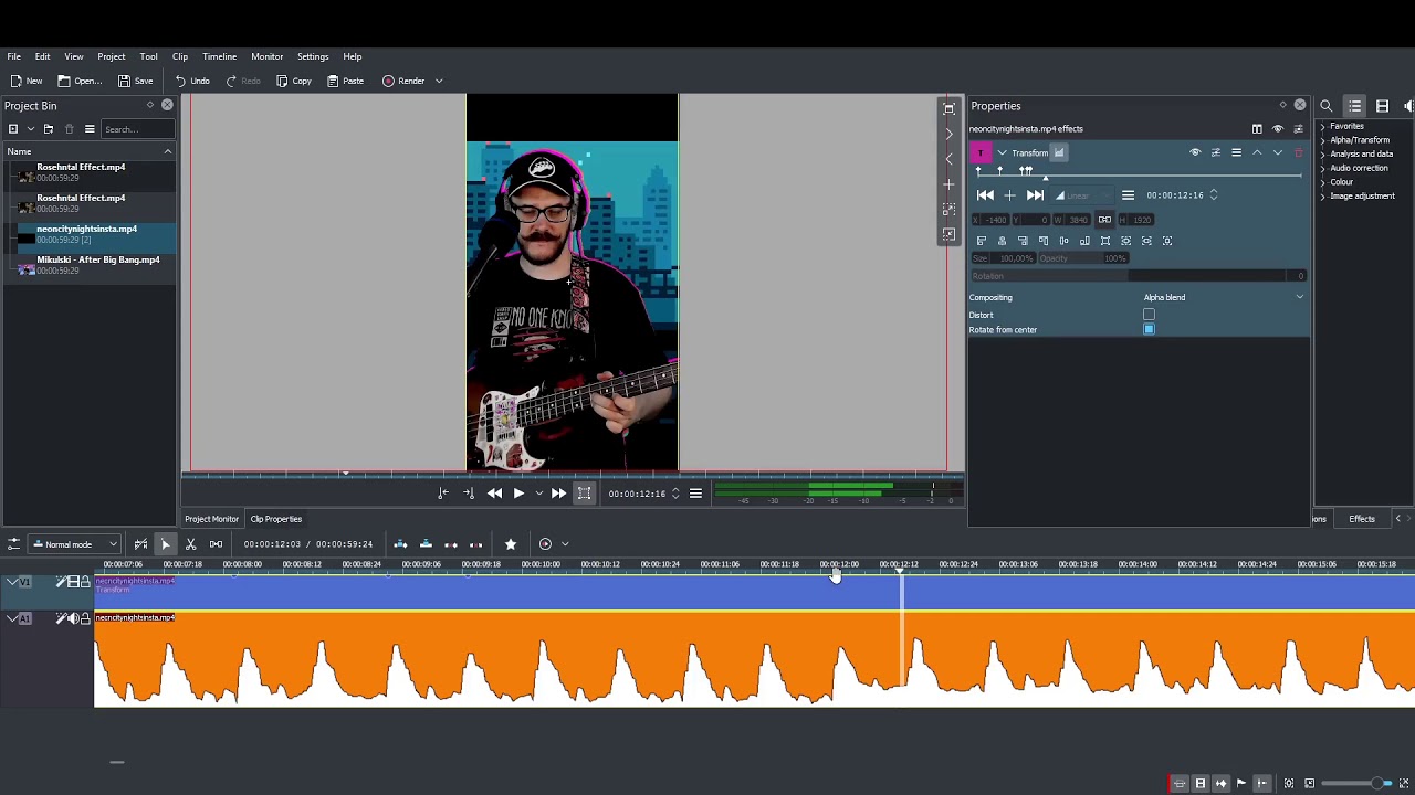 Making a Vertical Video from 16:9 and learn keyframes of transform tool ...