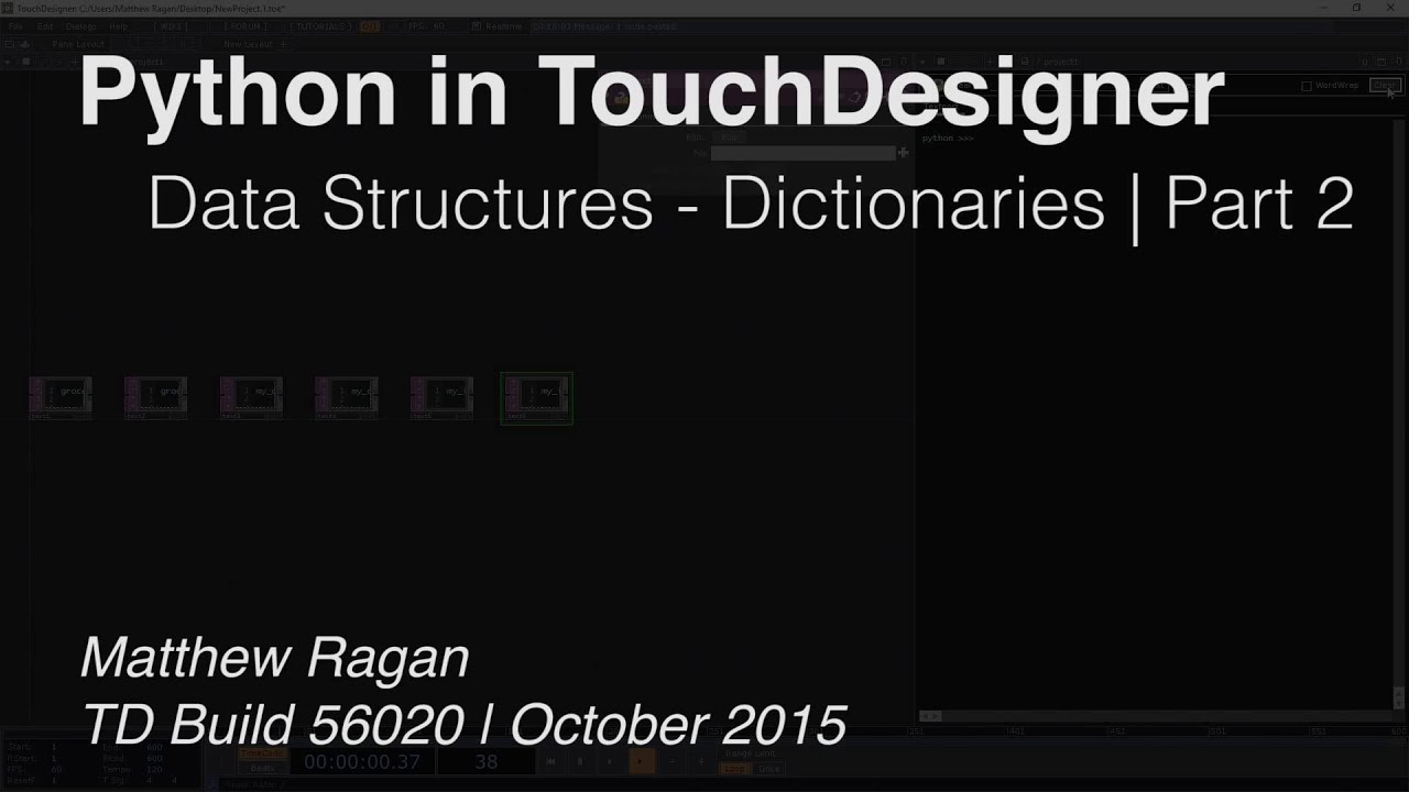 Python in TouchDesigner | Data Structures - Dictionaries Part 2 | TouchDesigner