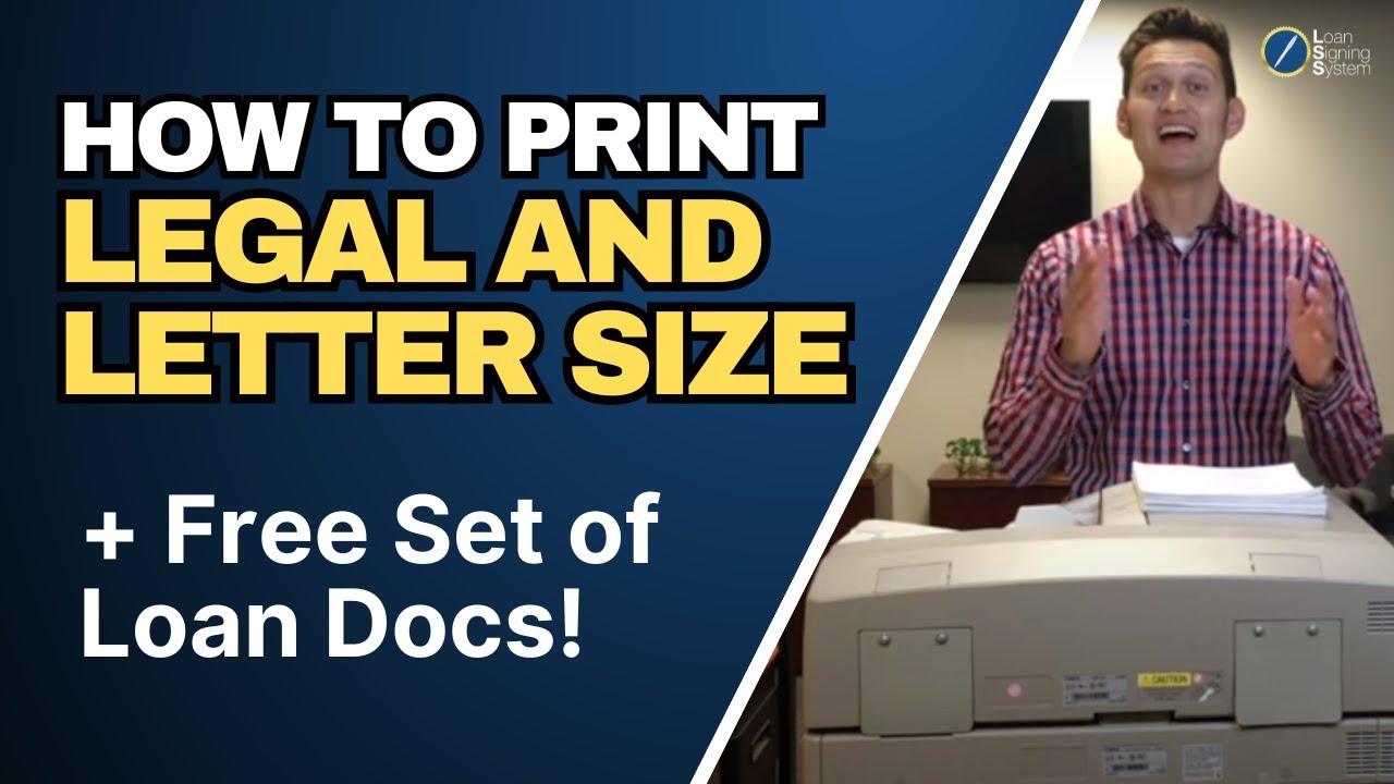 How to Print Legal and Letter Sized Paper + FREE Download Set of Loan Documents Here!
