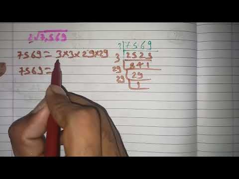 Square Root of 7569 with the help of Prime Factorisation Method 2√7569