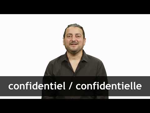 English Translation of “CONFIDENTIEL” | Collins French-English Dictionary