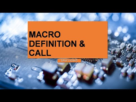 Lecture 44 Macro Definition and Call