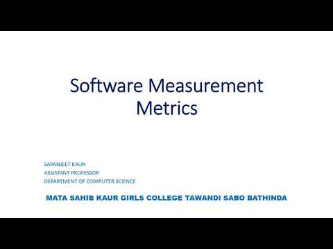Software Measurement Metrics (Sapanjeet Kaur)