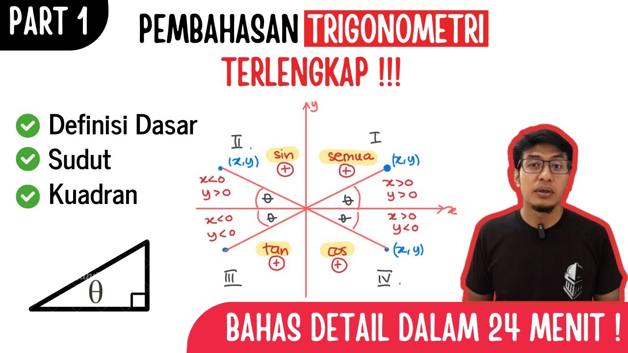 TRIGONOMETRY PART 1: DEFINITIONS, ANGLES, QUADRANTS
