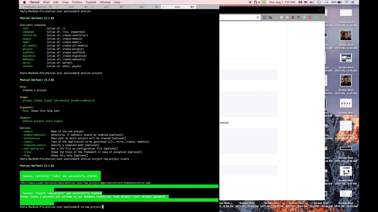 Phalcon Devtools Quickstart
