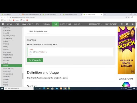 php/mysql: Chapter25: Using w3schools.com for further learning and reference