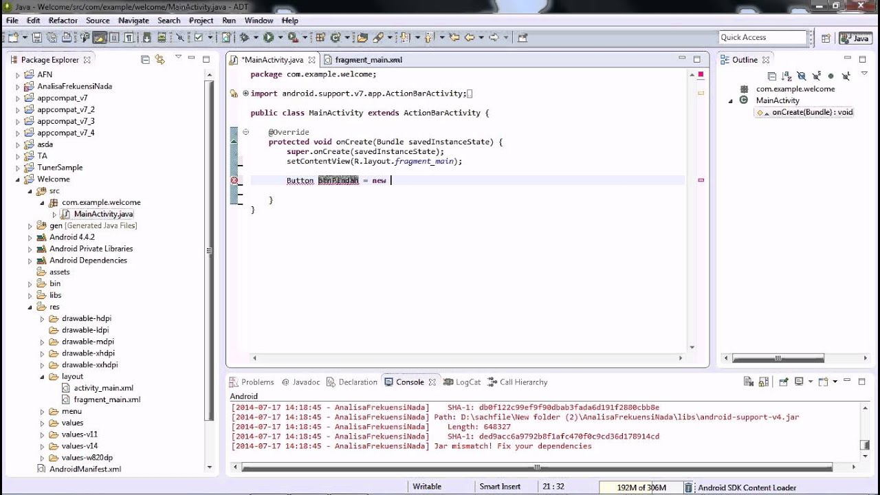 Create New Activity on Android Eclipse