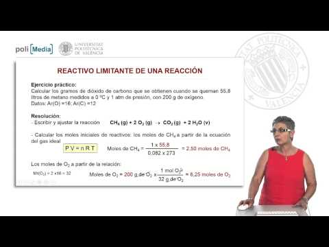 Reactivo limitante de una reacción | 18/22 | UPV
