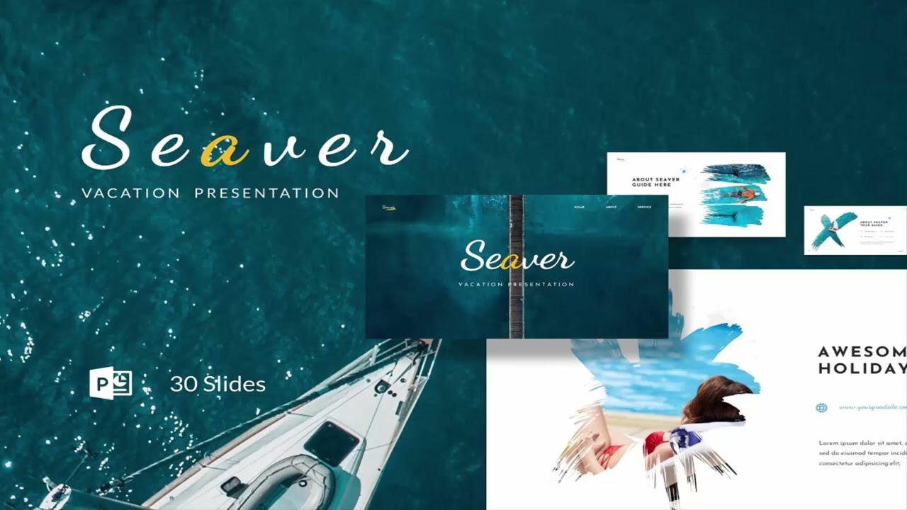 Vacation Presentation PowerPoint | Template PSD