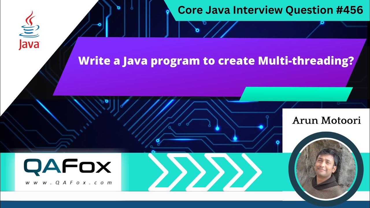 Write a Java program to create Multi-threading (Core Java Interview Question #456)
