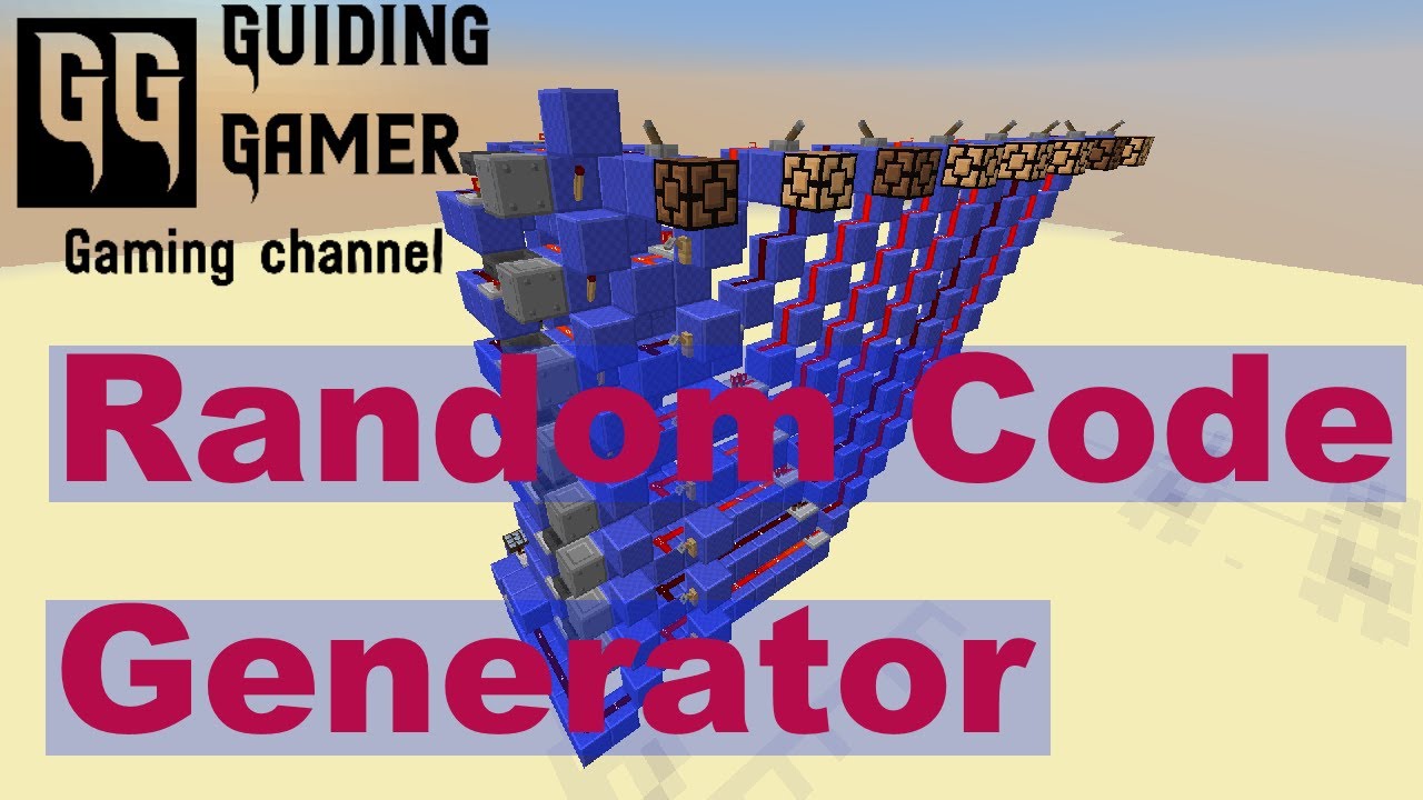 Minecraft Redstone Showcase: Random Code Generator.