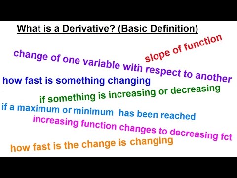 Calculus 1: What is a Derivative? (1 of 9) Basic Definitions