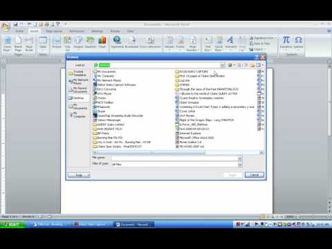 MS OFFICE 2007 - Inserting an Excel Table into a Word Doc
