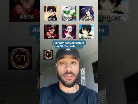 6 FAIRY TAIL CHARACTERS IN 60 SECONDS! 🔥⚡️ #shorts #anime #onepiece #naruto #fairytail #natsu
