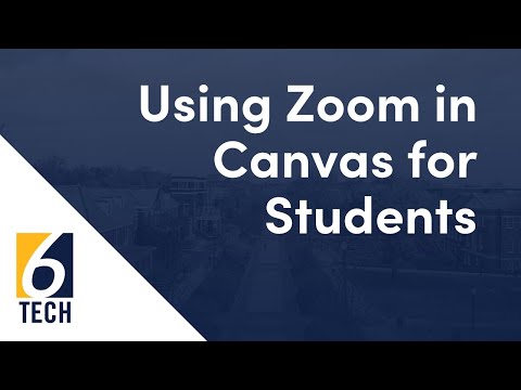 Using Zoom in Canvas for Students