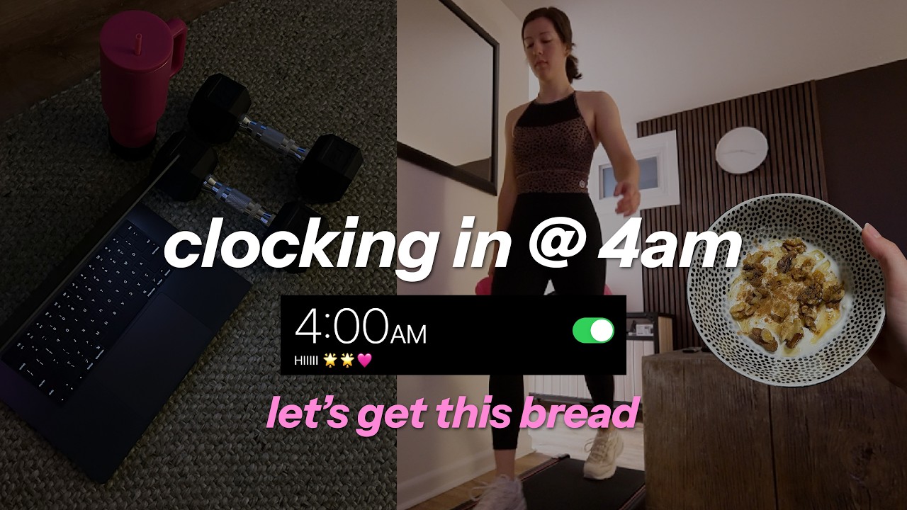 My *4AM* Opening Shift Morning Routine | Productive + Sustainable