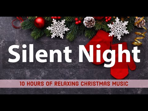 Silent Night With Lyrics | Christmas Carol Relaxing Music | Sleep Music (10 Hours)