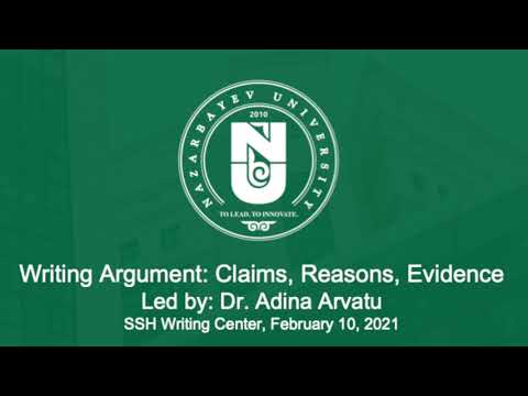 Writing Argument: Claims, Reasons, Evidence