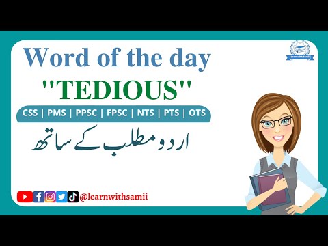 Word of the day TEDIOUS #shorts