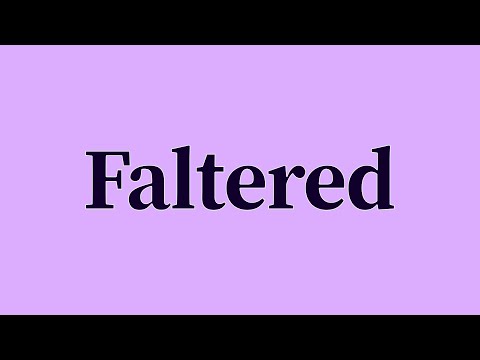 Faltered Pronunciation and Meaning