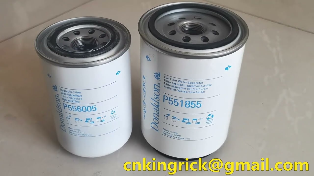 Donaldson P551855 FUEL FILTER WATER SEPARATOR SPIN-ON P556005 HYDRAULIC FILTER 10 MICRON DYNAPAC