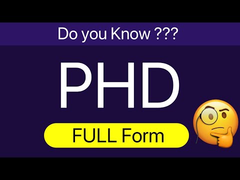 PHD Full Form | What is full form of PHD| Do you know full form of PHD