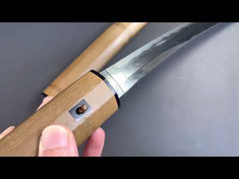 01982 ANTIQUE NIHONTO JAPANESE SAMURAI KATANA SWORD WAKIZASHI KANEMITSU 兼光 signed w/SHIRASAYA
