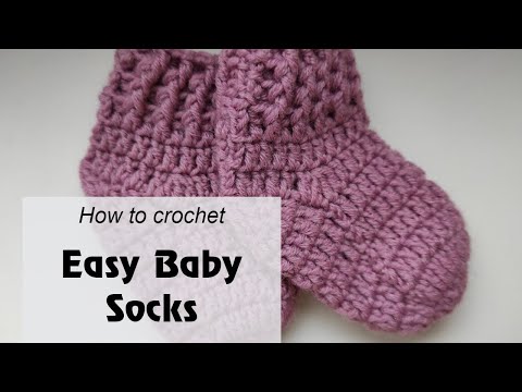 Easy crochet baby socks. Crochet for baby. Crochet tutorial for begginer.