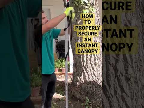 How To Properly Secure An Instant Canopy #shorts #tentsetup #partyrentalbusiness #camping