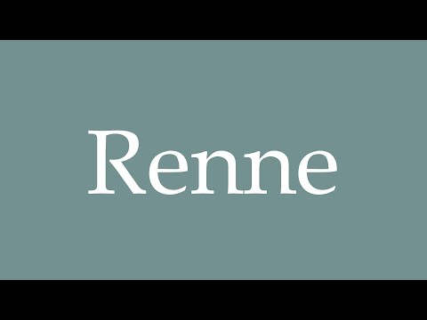 How to Pronounce ''Renne'' Correctly in French