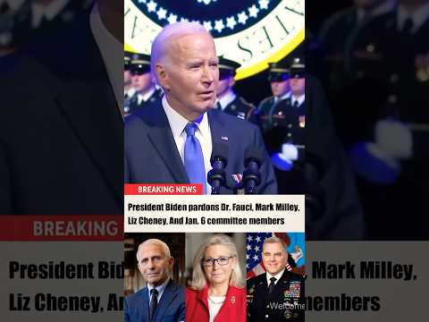 Biden issues preemptively pardons for Dr. Fauci, Mark Milley and Liz Cheney