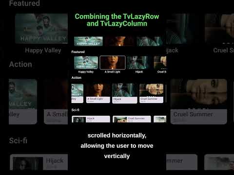Jetpack Compose for Android TV - Combining Lazy Layouts