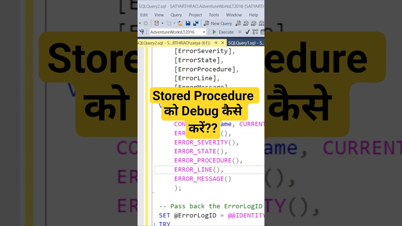 How to find Error in Stored Procedure? Do check this trick!