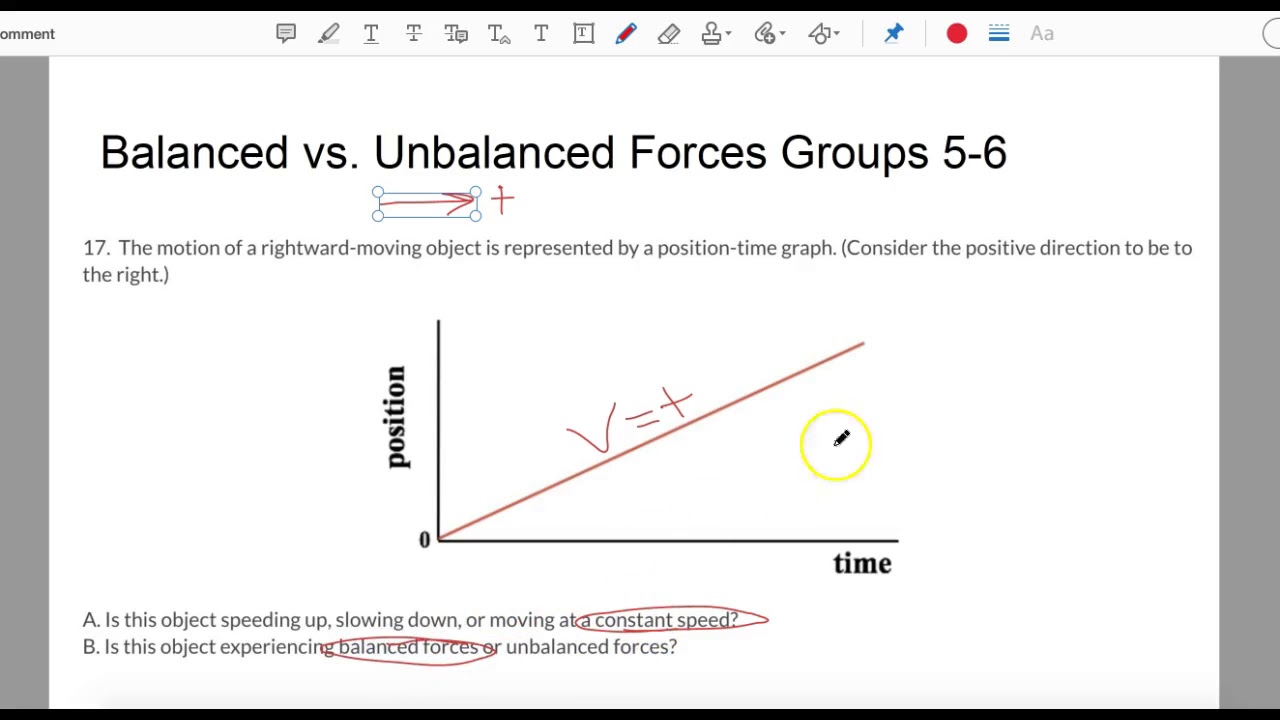 Concept Builder Balanced vs. Unbalanced Forces