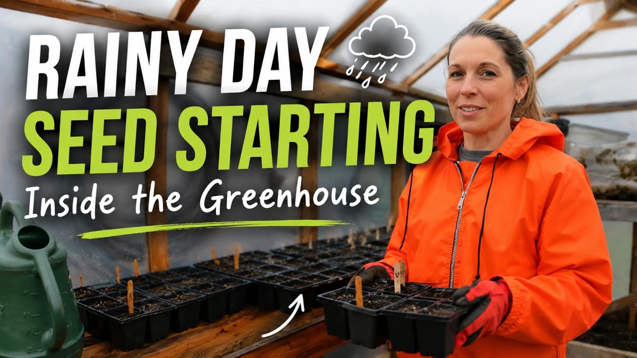 Rainy Day Seed Starting Inside the Greenhouse