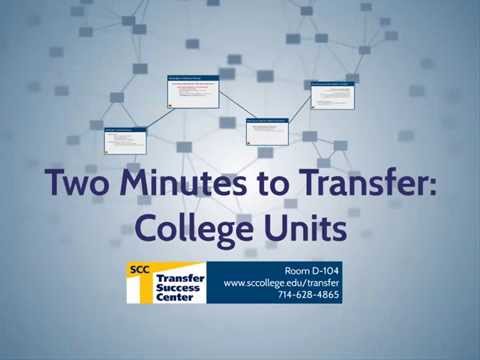 Two Minutes to Transfer: College Units