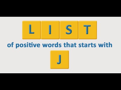 List of Positive Words That Starts With J