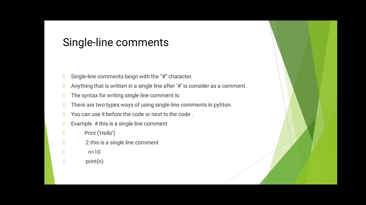 Python ppt [comments in python ]